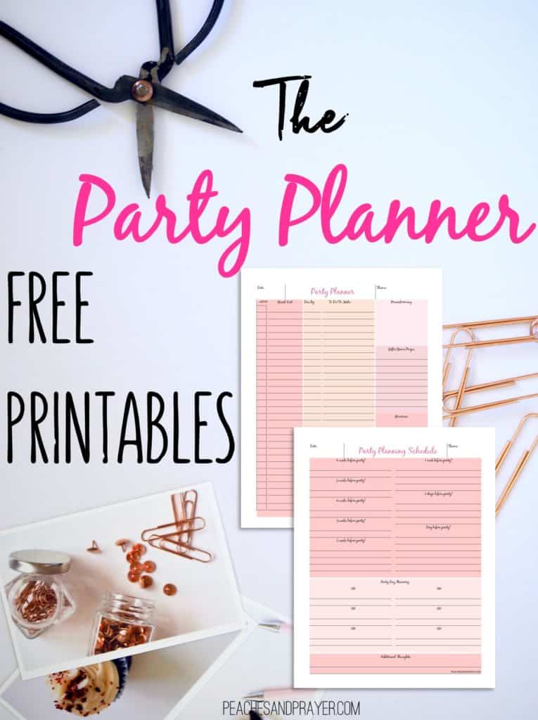 FREE Party Planner Printable Peaches Prayer